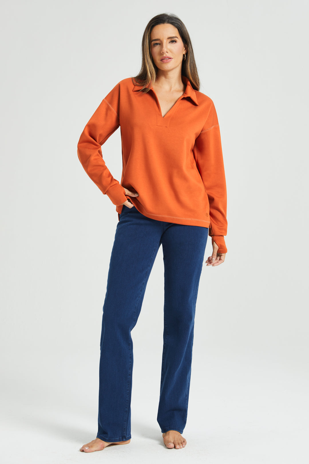 AirFlex Polo Knit Pullover (Rust) - Final Sale – Betabrand