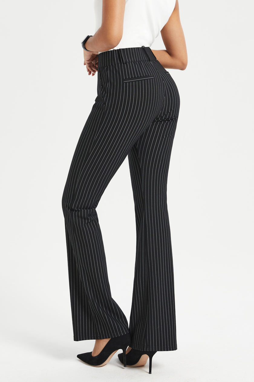 Classic Dress Pant | Bootcut (Black Ivory Stripe) - Final Sale – Betabrand