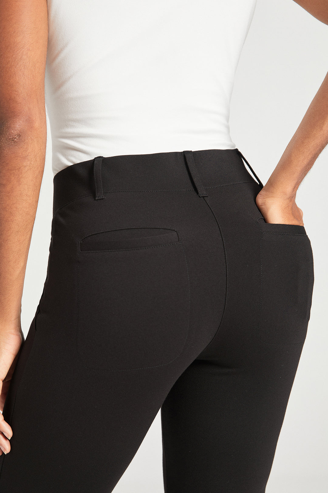 Two-Pocket DPYP™ Dress Pant Yoga Pant | Straight (Black) – Betabrand