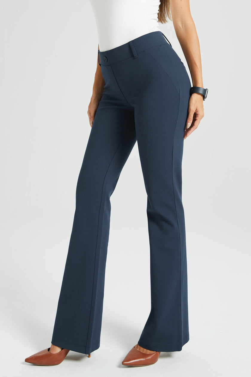 Two-Pocket DPYP™ Dress Pant Yoga Pant | Bootcut (Navy) – Betabrand