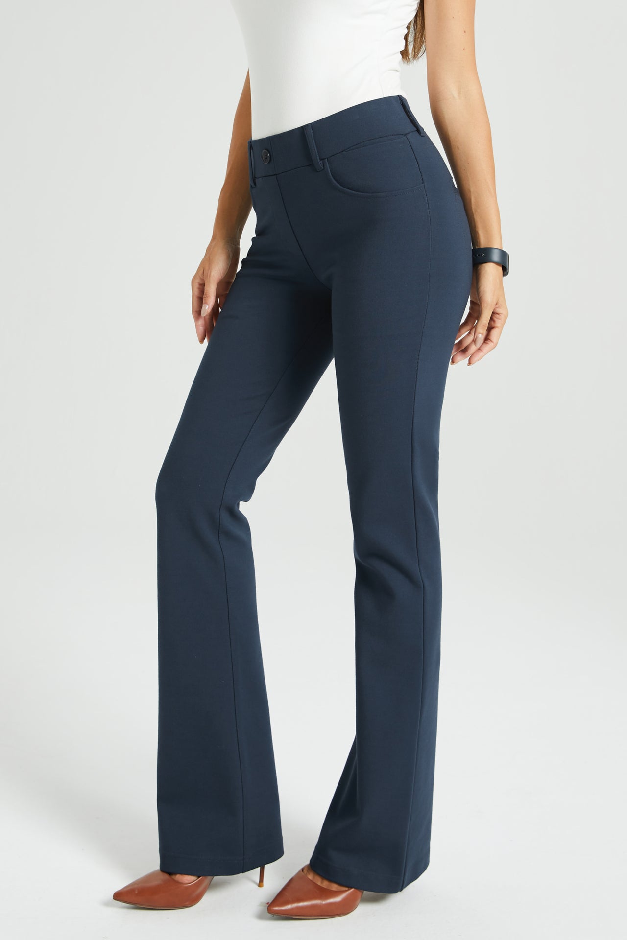 7-Pocket DPYP™ Dress Pant Yoga Pant | Bootcut (Navy) – Betabrand