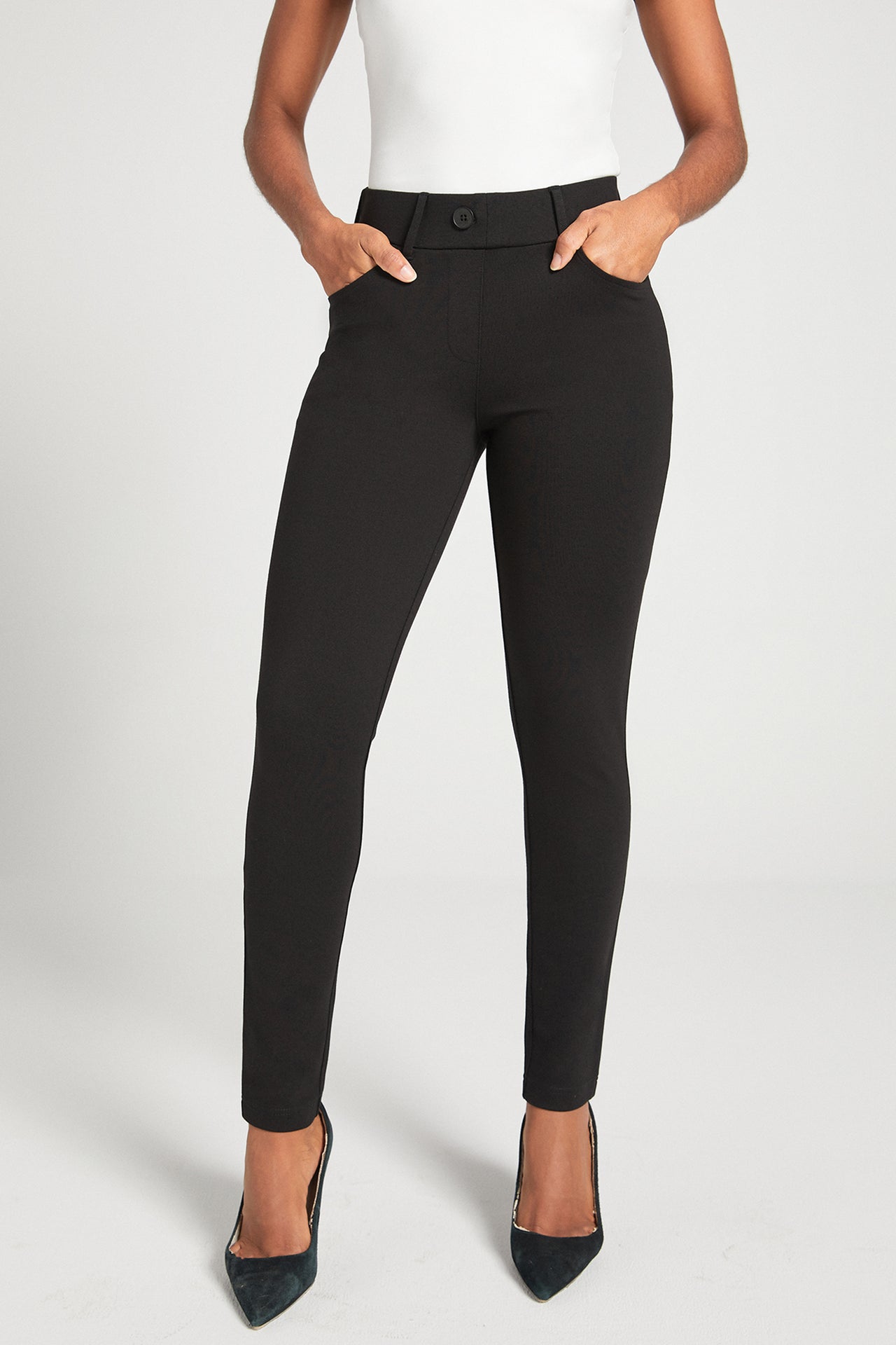 PRESALE ⏰ 7-Pocket DPYP™ Dress Pant Yoga Pant | Skinny (Black) – Betabrand